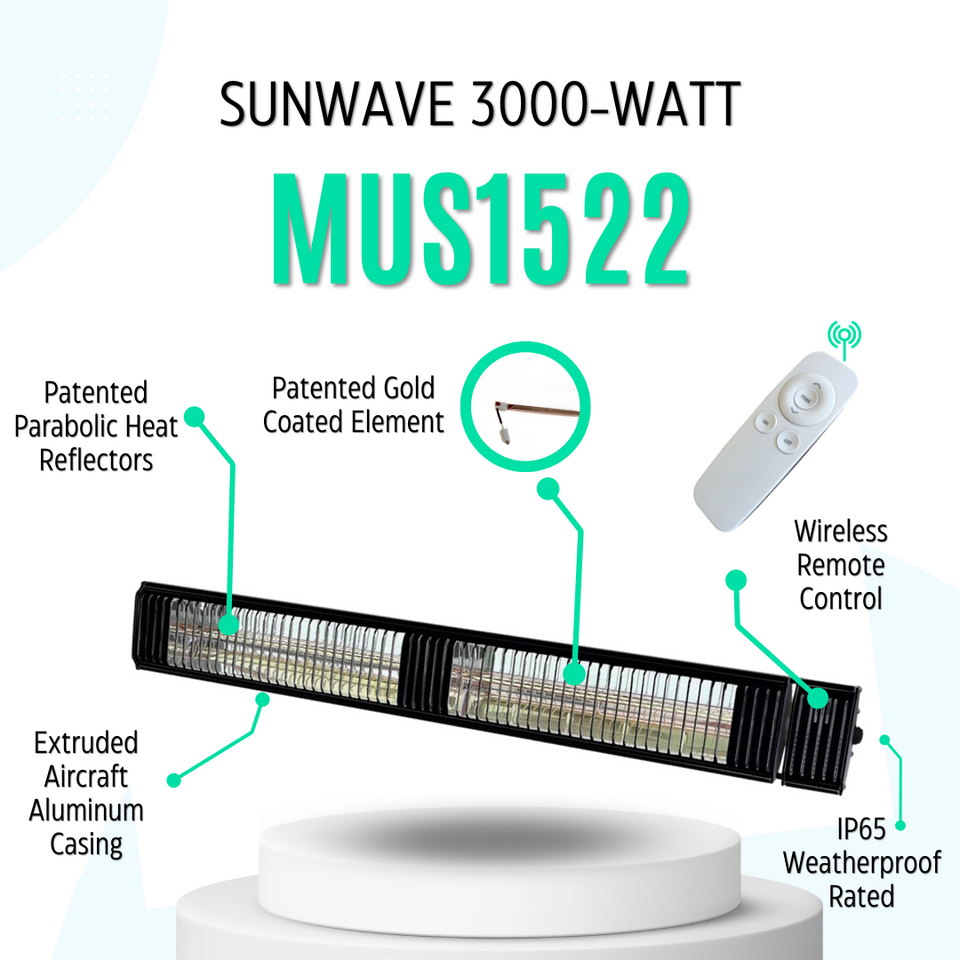 SunWave Electric Infrared Patio Heater 3000-Watt | Muskoka Lifestyle ...