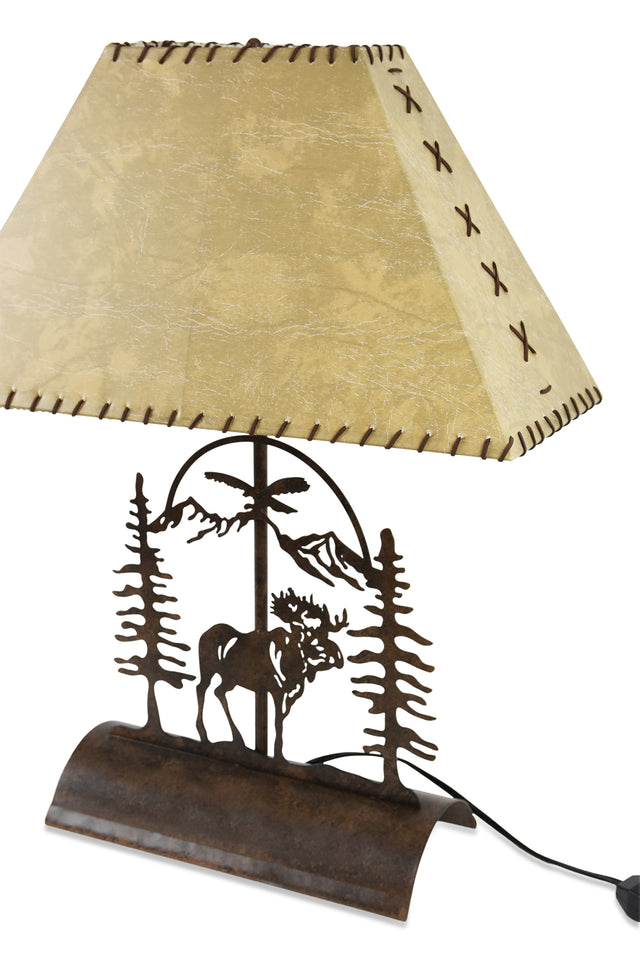 Moose Table Lamp - Rustic Patina - Muskoka Lifestyle Products