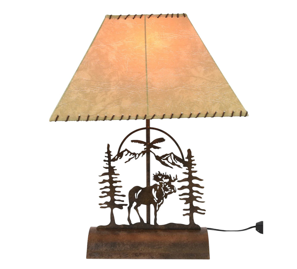 Moose Table Lamp - Rustic Patina - Muskoka Lifestyle Products